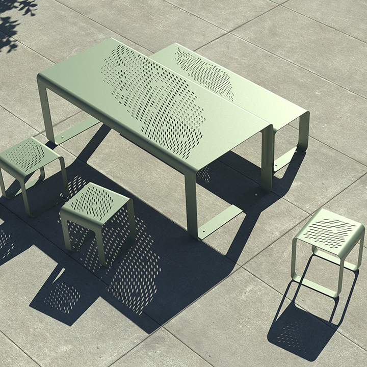 City Picnic Table Zig&Zag - Design Street Furniture