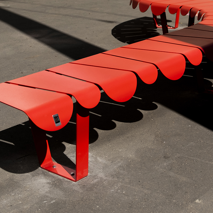 Mobilier urbain design - Eclosia - banc urbain modulable